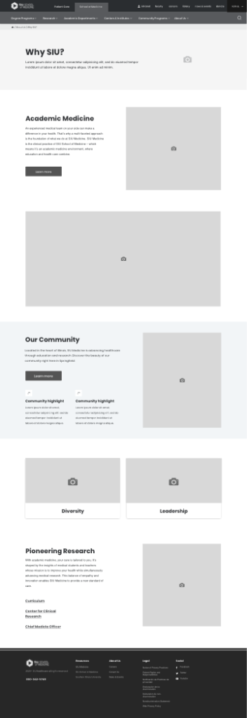 UX / UI College/Hospital Re-Design - MicSeaton.com